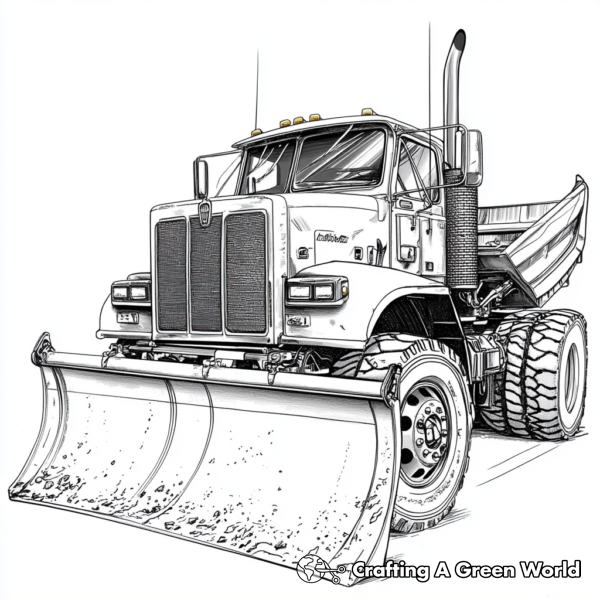 Snow Plow Coloring Pages - Free & Printable!