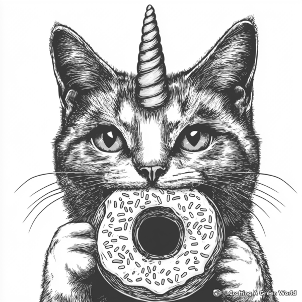 Unicorn Cat Coloring Pages - Free & Printable!