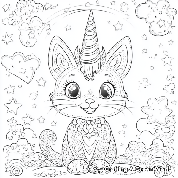Unicorn Cat Coloring Pages - Free & Printable!