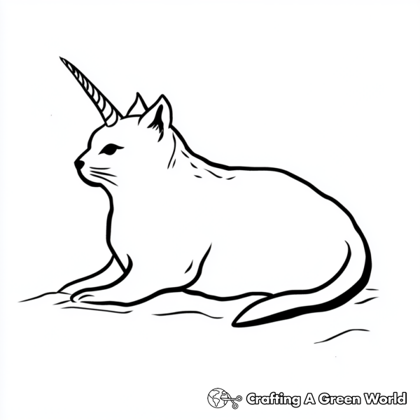 Unicorn Cat Coloring Pages - Free & Printable!