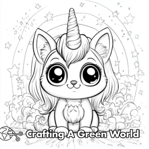 Unicorn Cat Coloring Pages - Free & Printable!