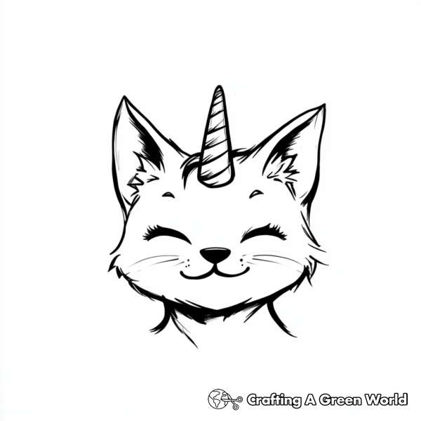 Unicorn Cat Coloring Pages - Free & Printable!