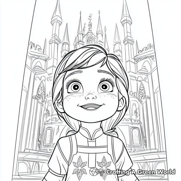Frozen Little Anna Coloring Pages - Free & Printable!