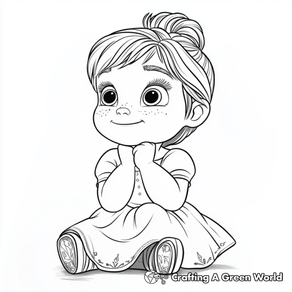 Frozen Little Anna Coloring Pages - Free & Printable!