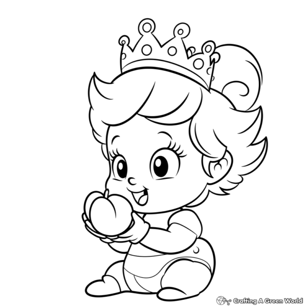 Baby Peach Coloring Pages - Free & Printable!