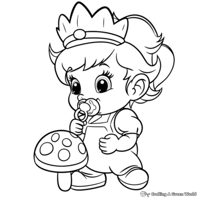Baby Peach Coloring Pages - Free & Printable!