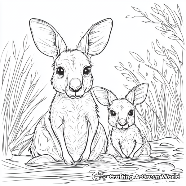 Kangaroo Coloring Pages - Free & Printable!