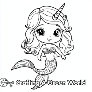 Unicorn Mermaid Coloring Pages - Free & Printable!