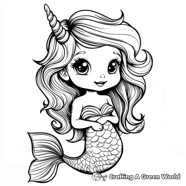 Unicorn Mermaid Coloring Pages - Free & Printable!