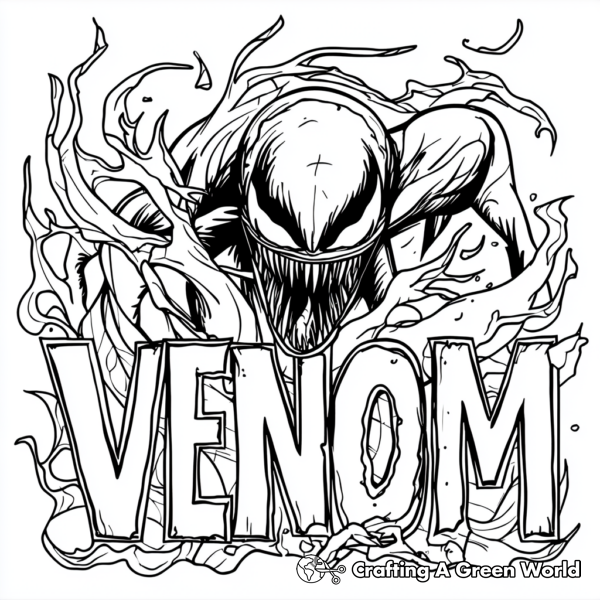 Venom (from Spiderman) Coloring Pages - Free & Printable!