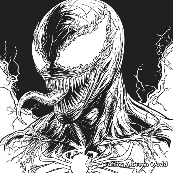 Venom (from Spiderman) Coloring Pages - Free & Printable!