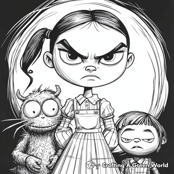 Wednesday Coloring Pages - Free & Printable!