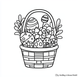 Easter Basket Coloring Pages - Free & Printable!