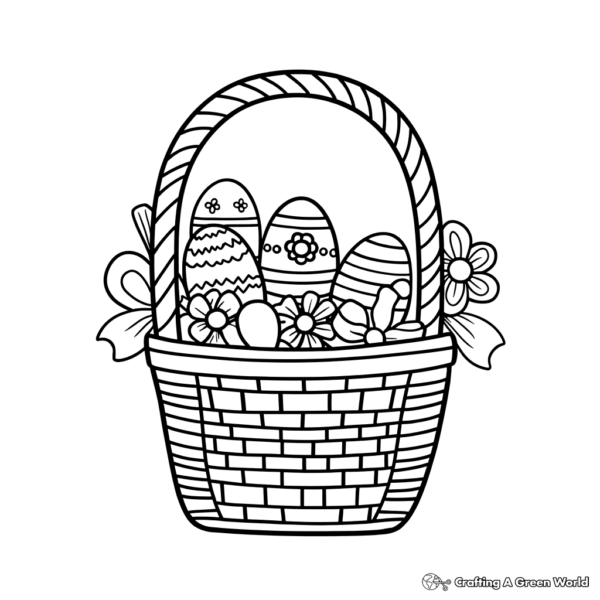 Easter Basket Coloring Pages - Free & Printable!
