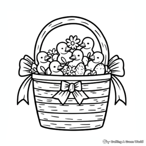 Easter Basket Coloring Pages - Free & Printable!