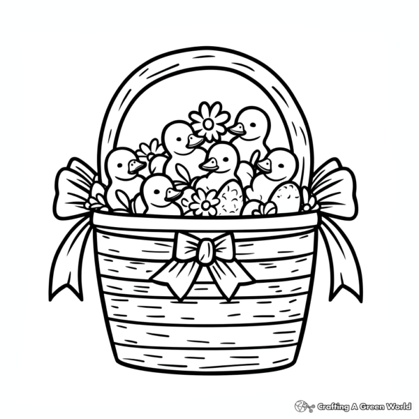 Easter Basket Coloring Pages - Free & Printable!