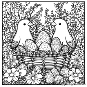 Easter Basket Coloring Pages - Free & Printable!