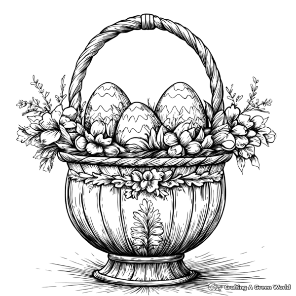 Easter Basket Coloring Pages - Free & Printable!