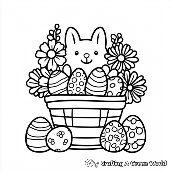Easter Basket Coloring Pages - Free & Printable!