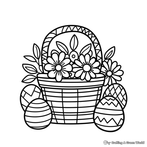Easter Basket Coloring Pages - Free & Printable!