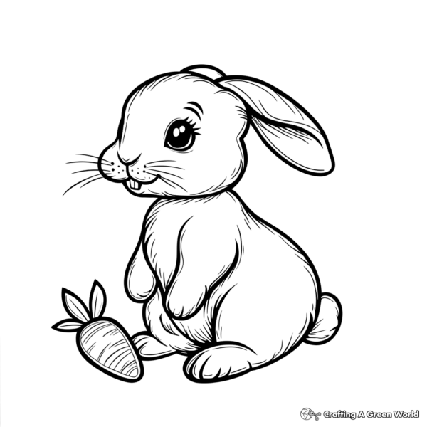 Easter Bunny Coloring Pages - Free & Printable!