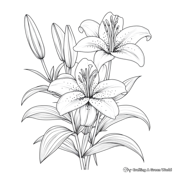 Realistic Flower Coloring Pages - Free & Printable!
