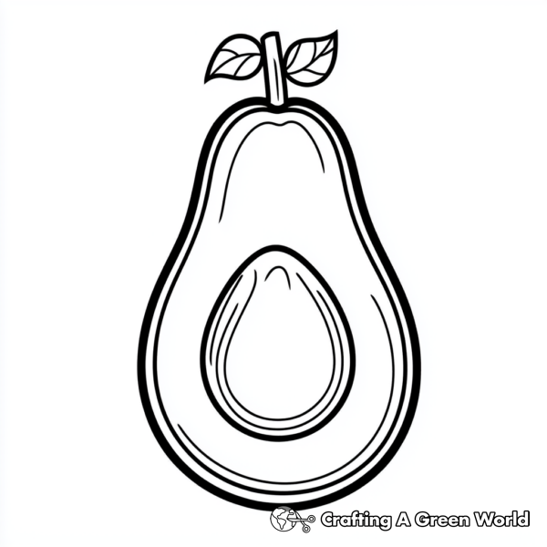 Avocado Coloring Pages - Free & Printable!
