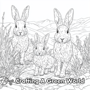 Bunny Family Coloring Pages - Free & Printable!