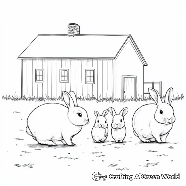 Bunny Family Coloring Pages - Free & Printable!