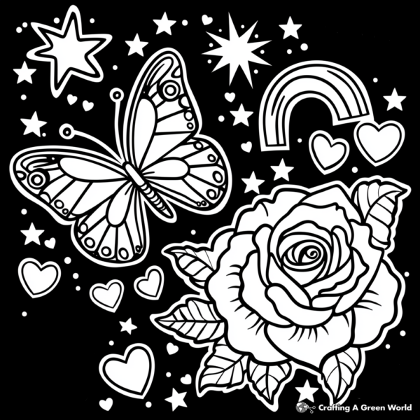 Flowers and Butterflies Coloring Pages - Free & Printable!