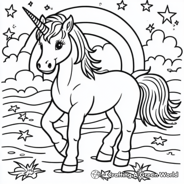 Unicorn Horse Coloring Pages - Free & Printable!