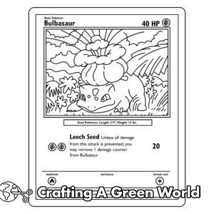 Pokemon Cards Coloring Pages - Free & Printable!