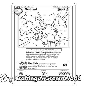 Pokemon Cards Coloring Pages - Free & Printable!